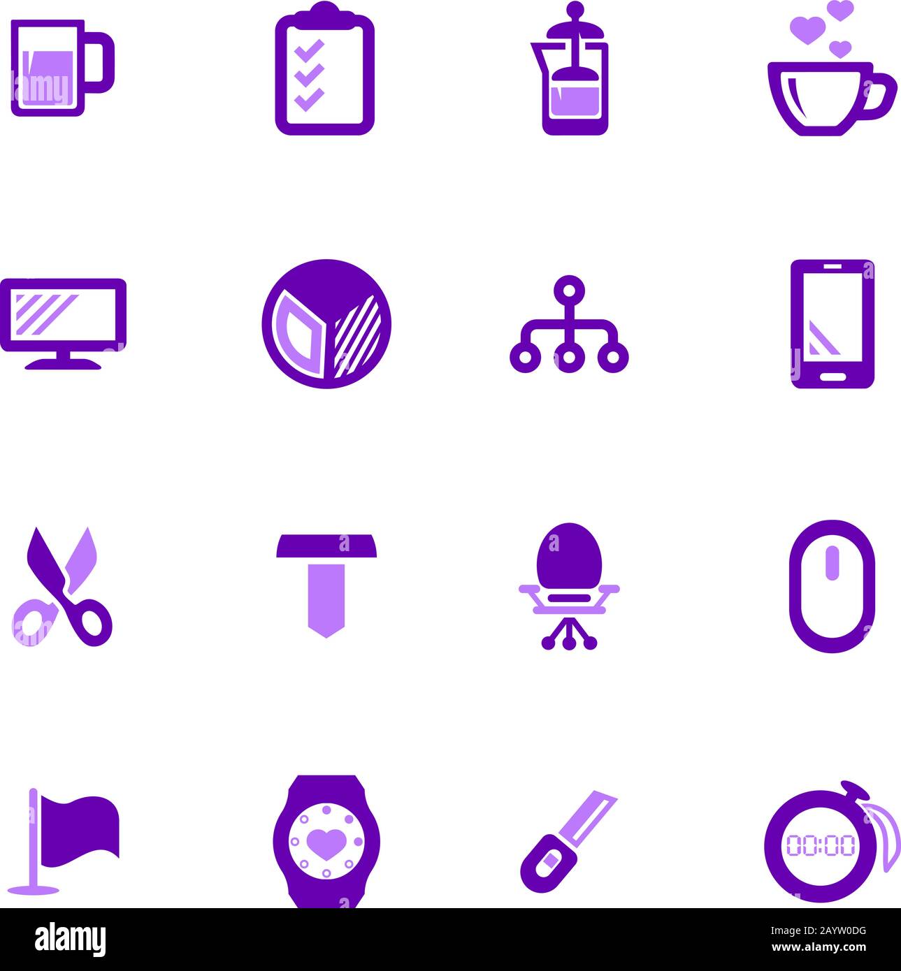 Office icons set Stock Vector Image & Art - Alamy