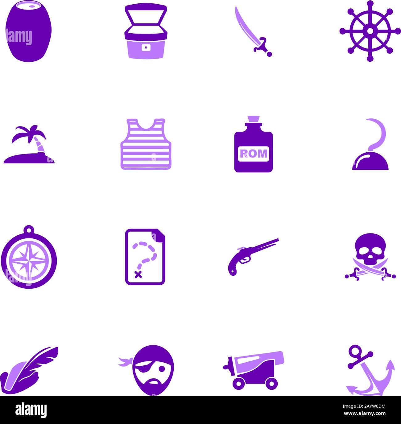 Pirates icons set Stock Vector Image & Art - Alamy
