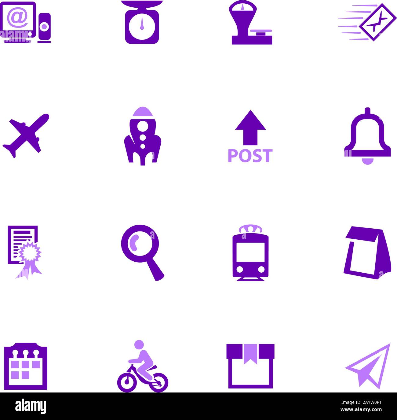 Air post delivery icons Cut Out Stock Images & Pictures - Alamy