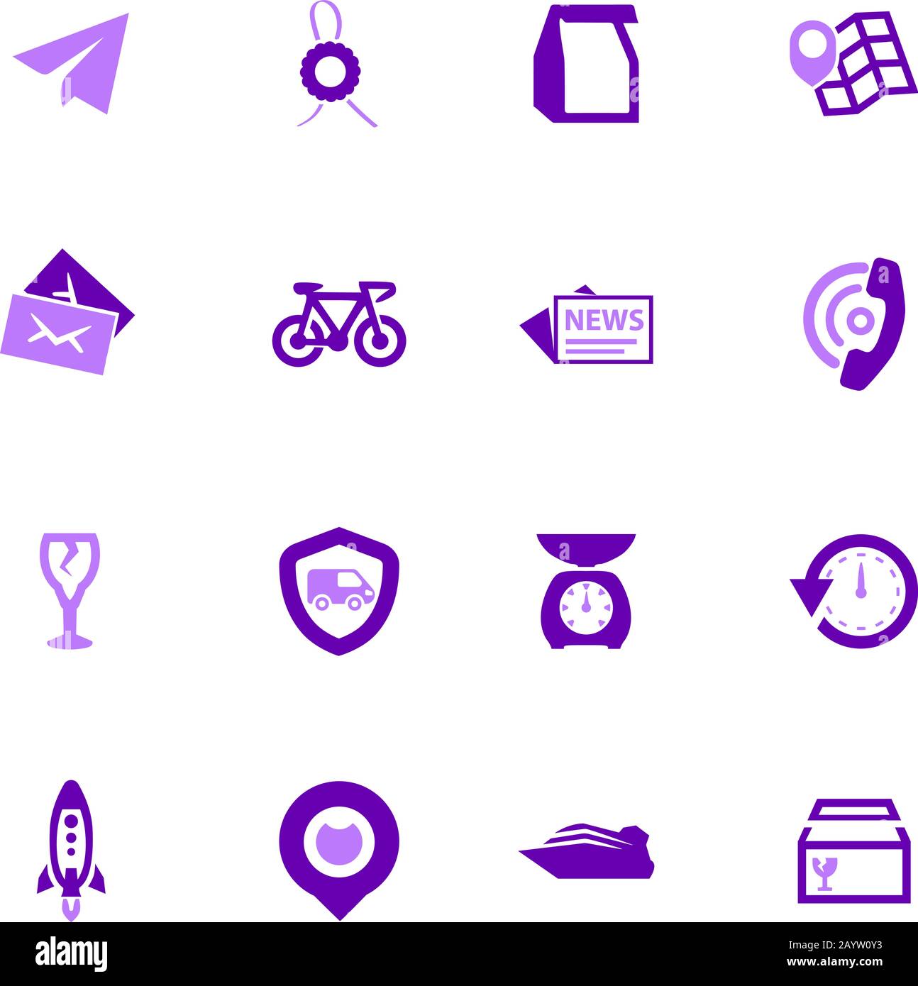 Post service icons set Stock Vector Image & Art - Alamy