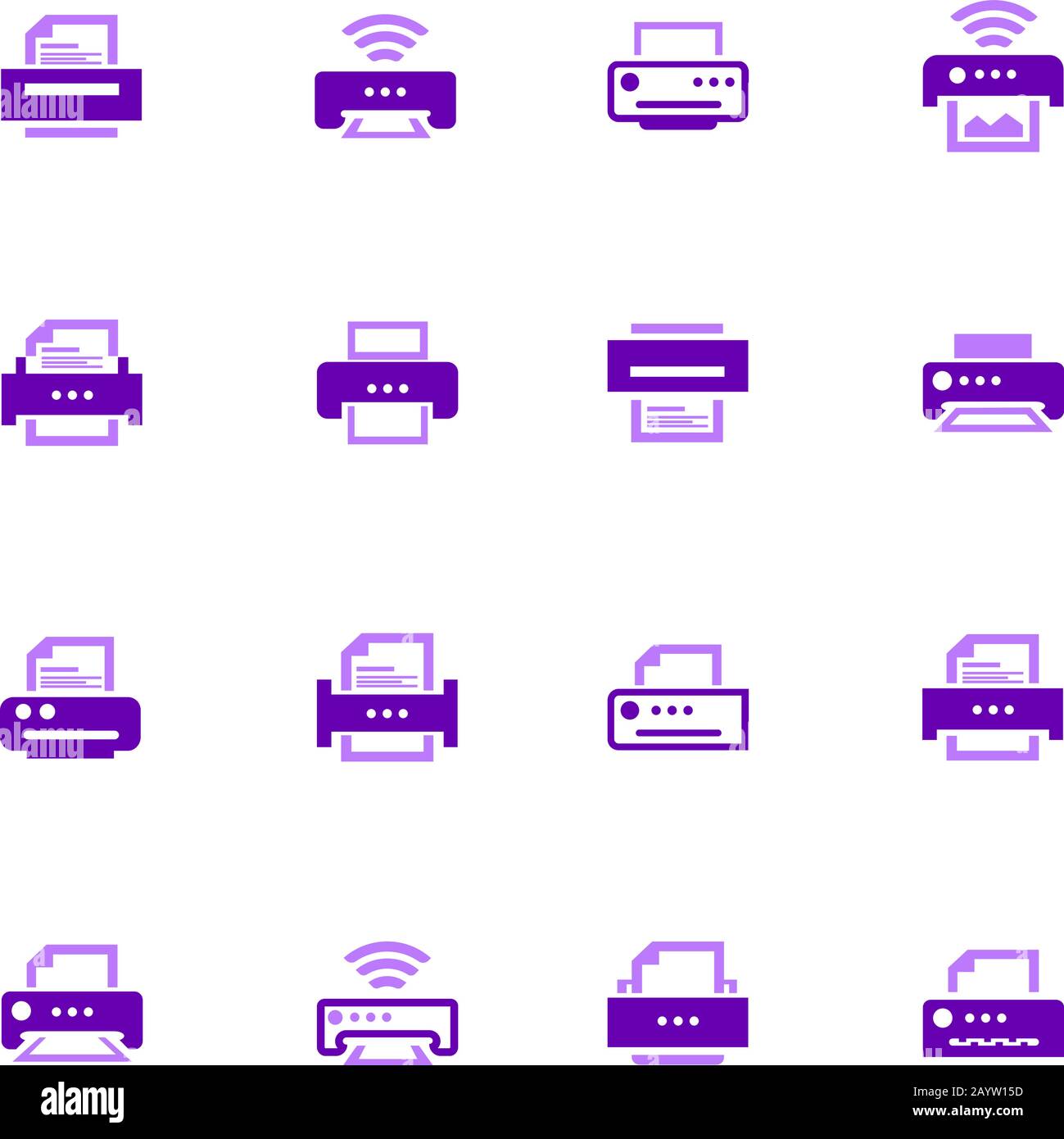 Print icons set Stock Vector Image & Art - Alamy