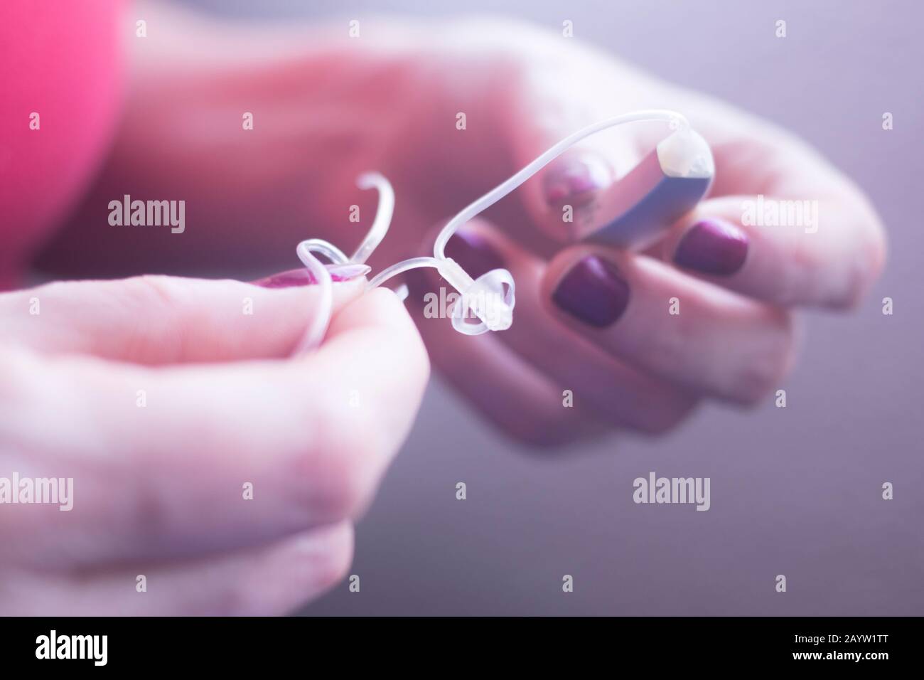Digital modern technology for deaf people micro hearing aid Stock Photo ...