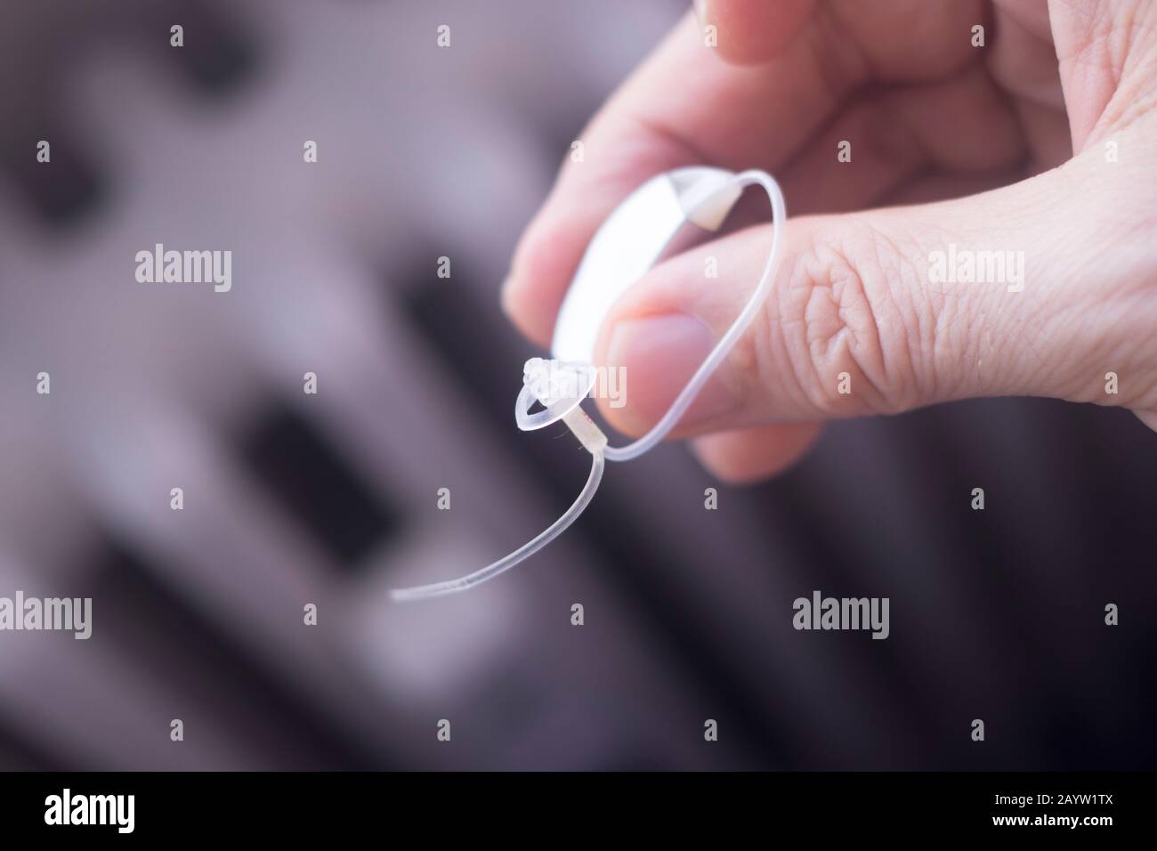 Digital modern technology for deaf people micro hearing aid Stock Photo ...