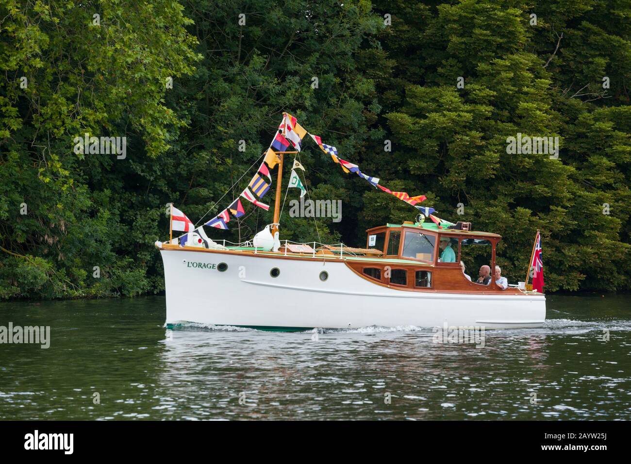 The classic 1938 Dunkirk Little Ship "L'Orage" on the Thames at Henley ...