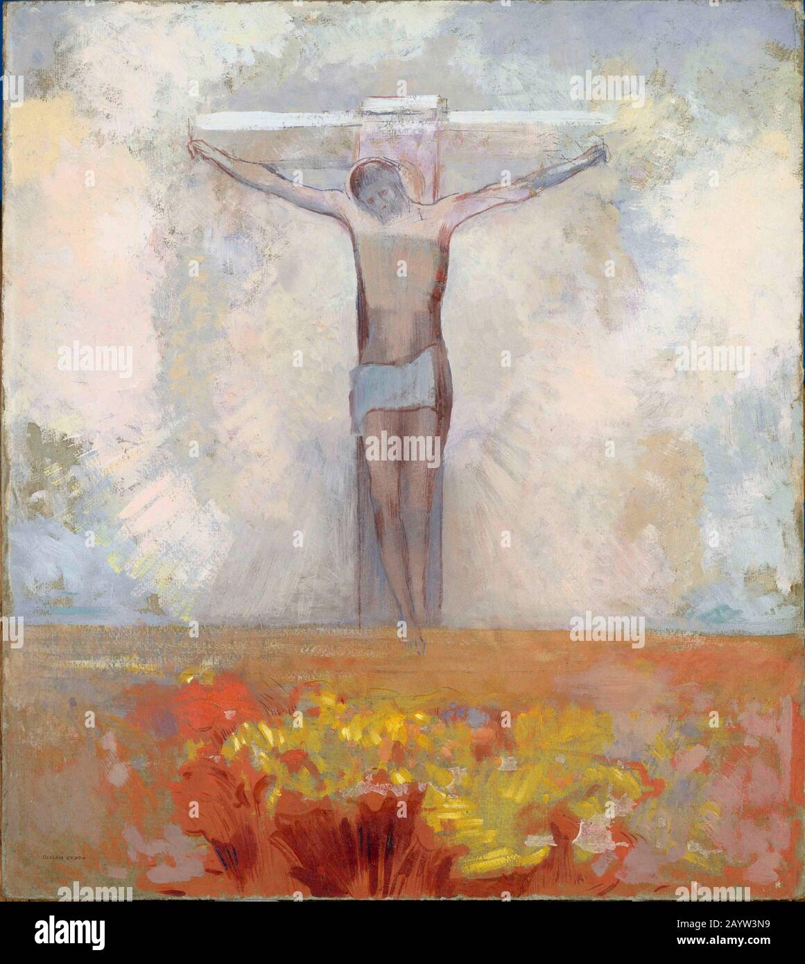 Christ en croix. Museum: Musée d'Orsay, Paris. Author: ODILON REDON ...