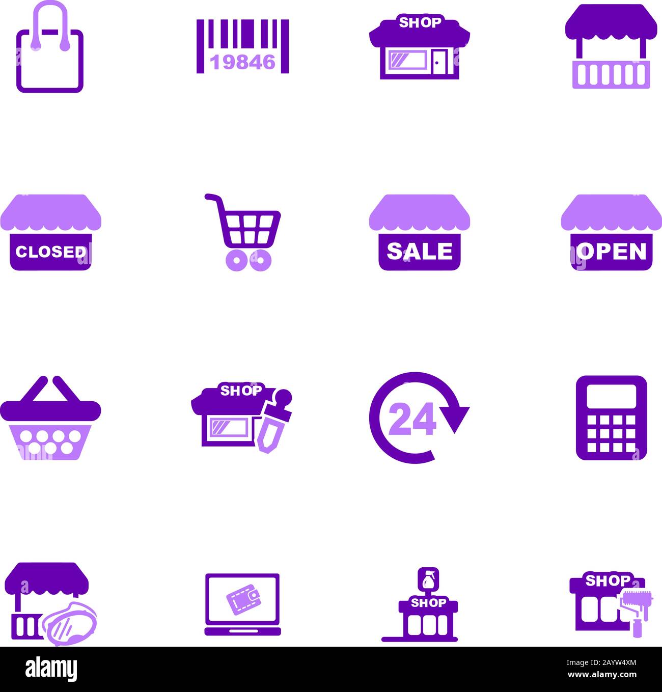 Shop icons set Stock Vector Image & Art - Alamy