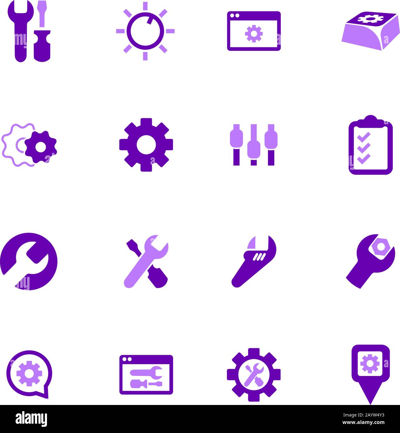 Setting icons set Stock Vector Image & Art - Alamy