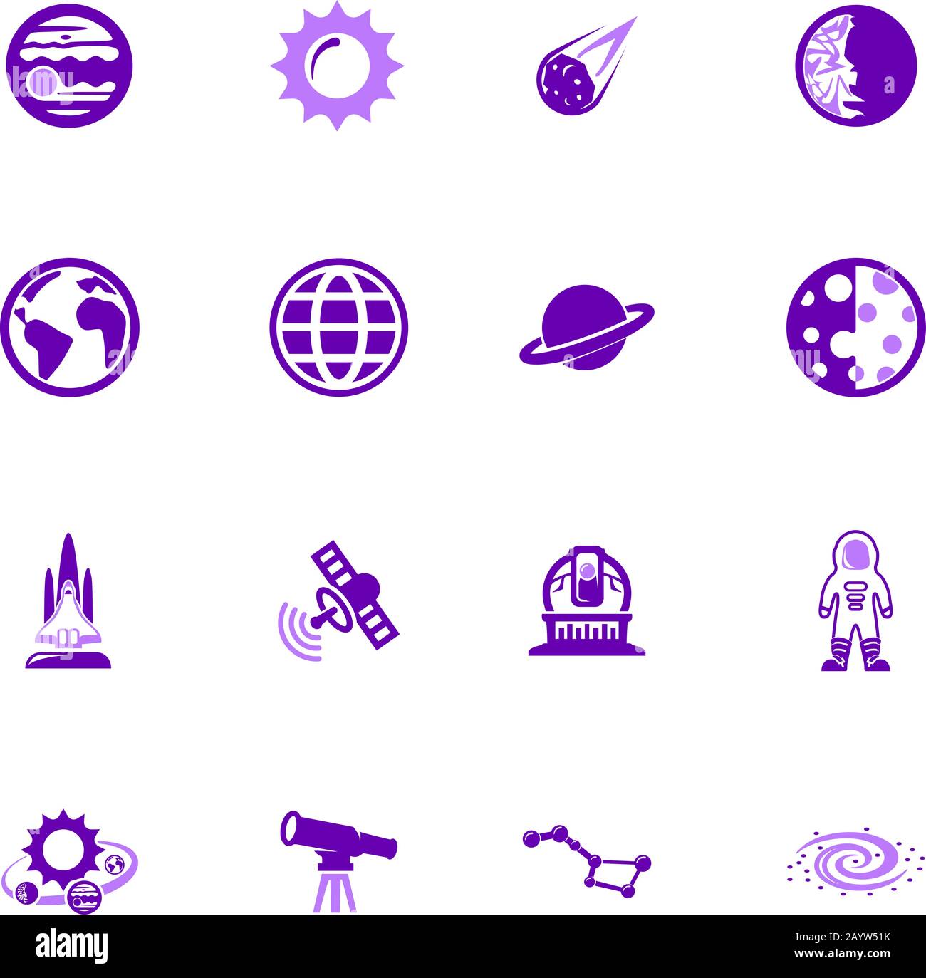 Space icons set Stock Vector Image & Art - Alamy