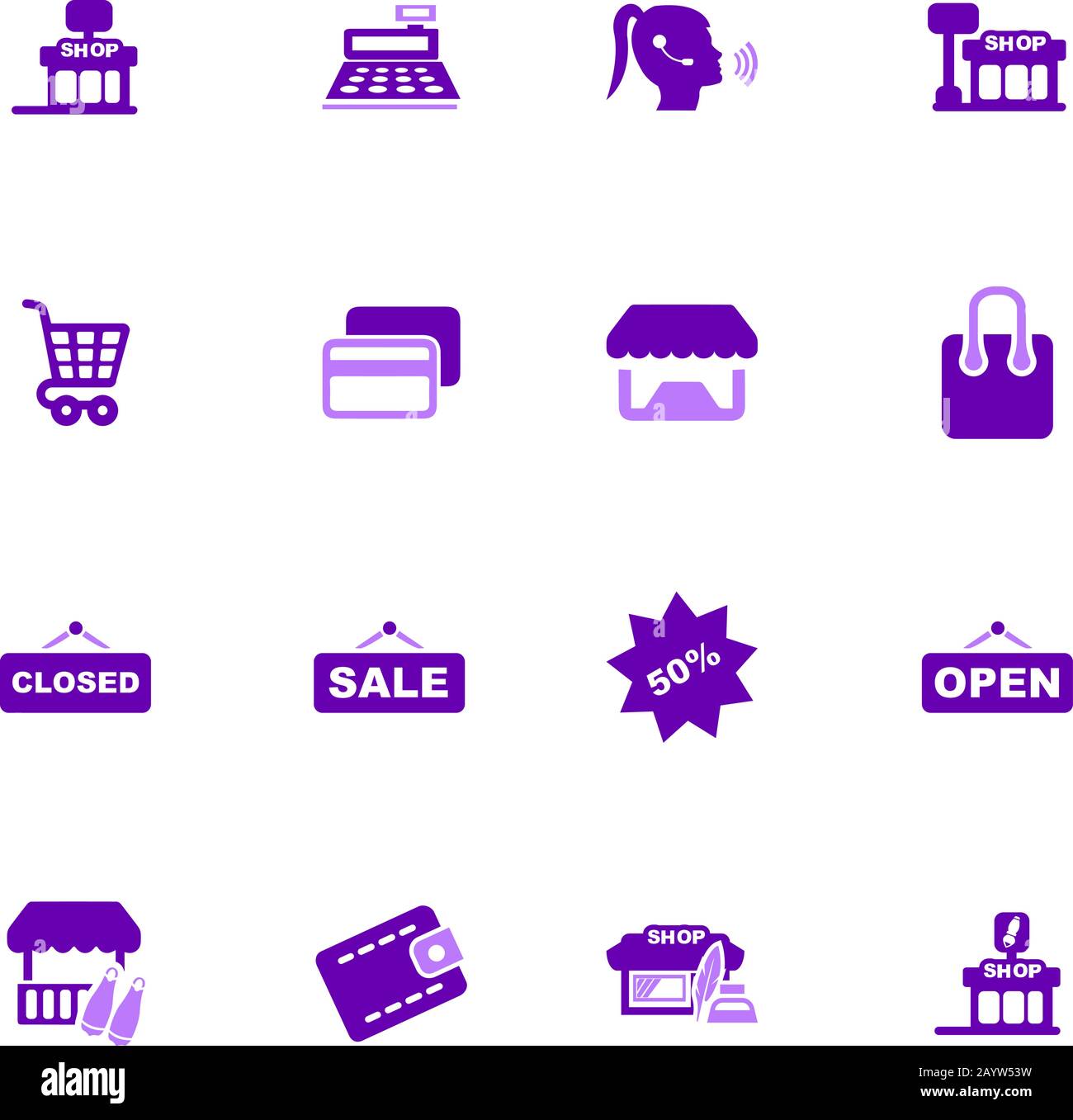 Shop icons set Stock Vector Image & Art - Alamy