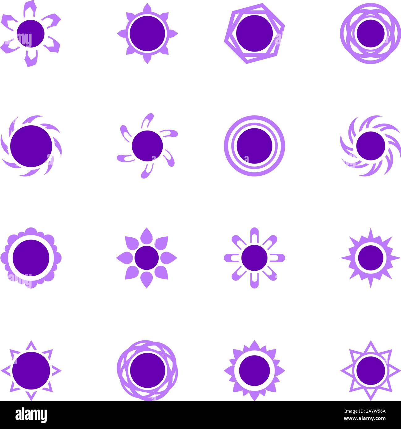 Set of sun icons Stock Vector Image & Art - Alamy
