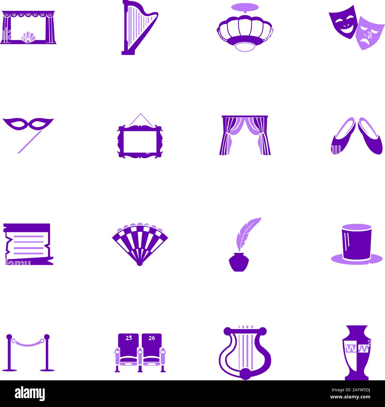 Theater icons set Stock Vector Image & Art - Alamy