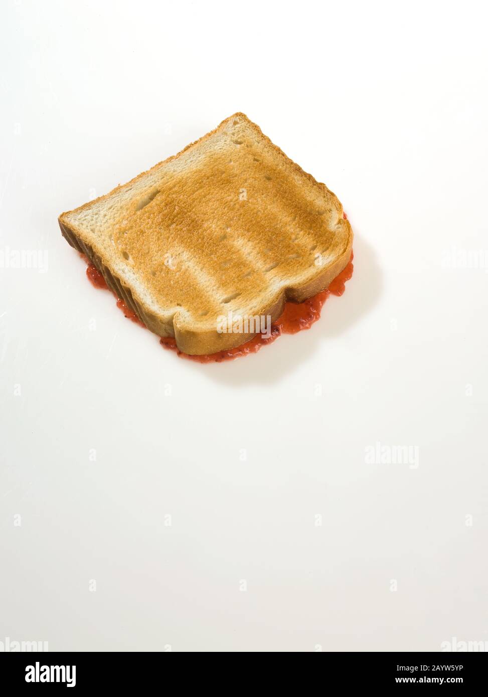 Side Down toast, isolated on white Stock Photo - Alamy