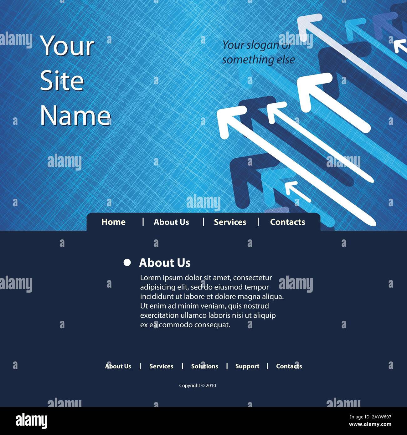 Website Template Vector Stock Vector Image & Art - Alamy