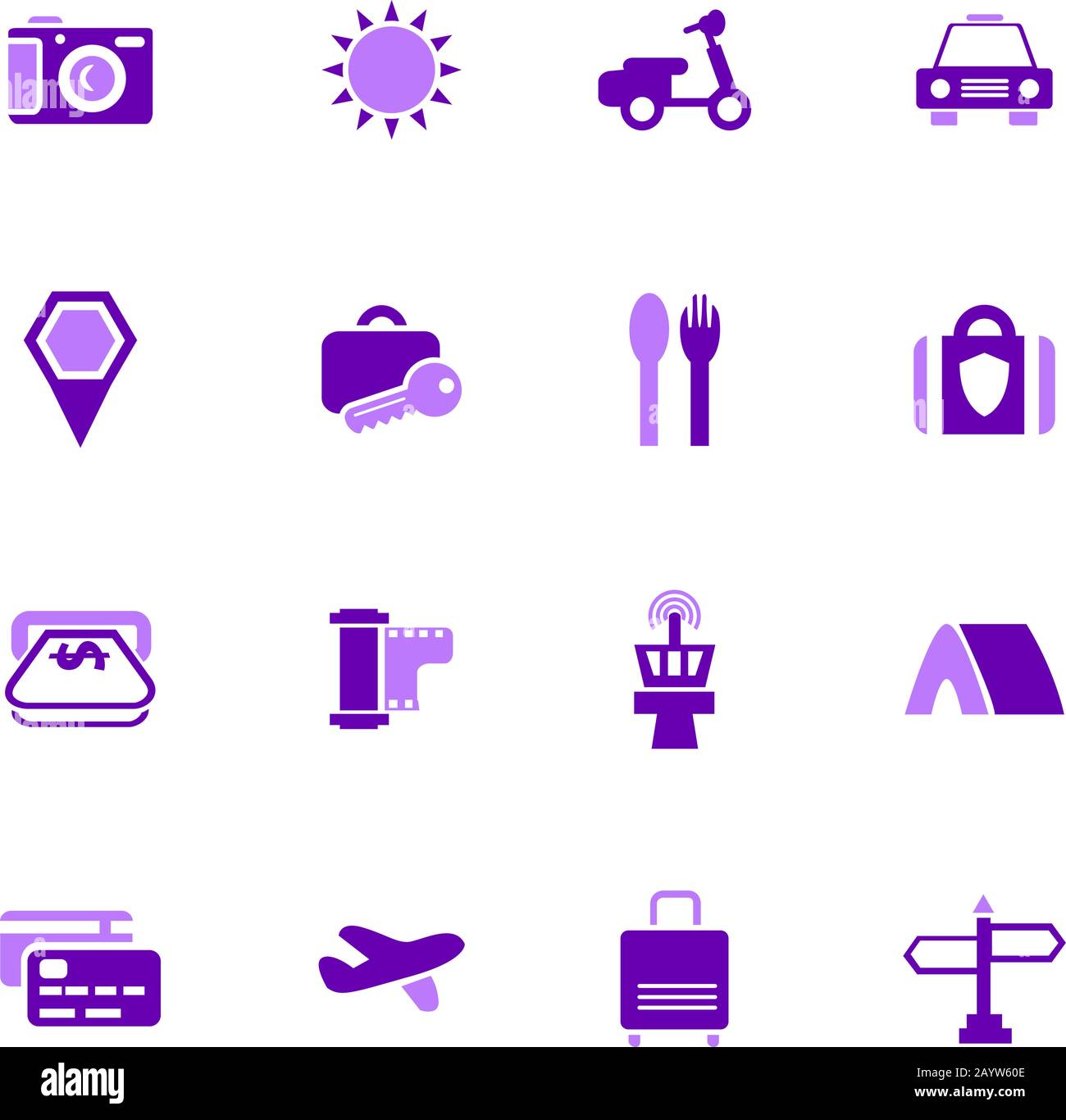 Travel icons set Stock Vector Image & Art - Alamy