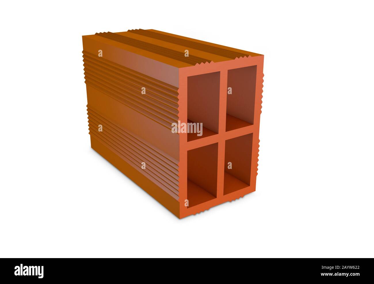 3D rendering hollow brick for building construction Stock Photo - Alamy