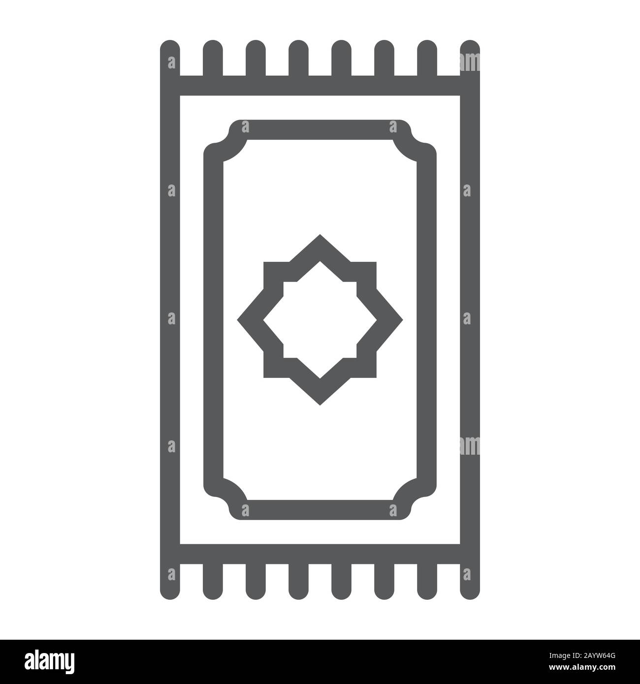 Prayer Rug line icon, ramadan and islam, prayer carpet sign, vector ...
