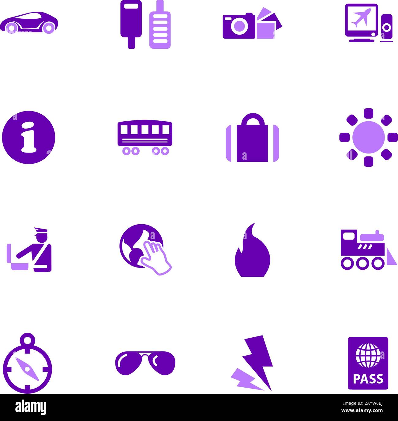 Travel icons set Stock Vector Image & Art - Alamy