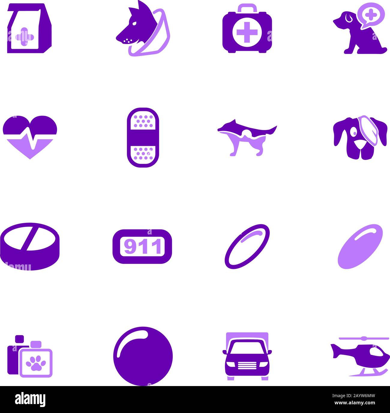 Veterinary clinic icons set Stock Vector Image & Art - Alamy