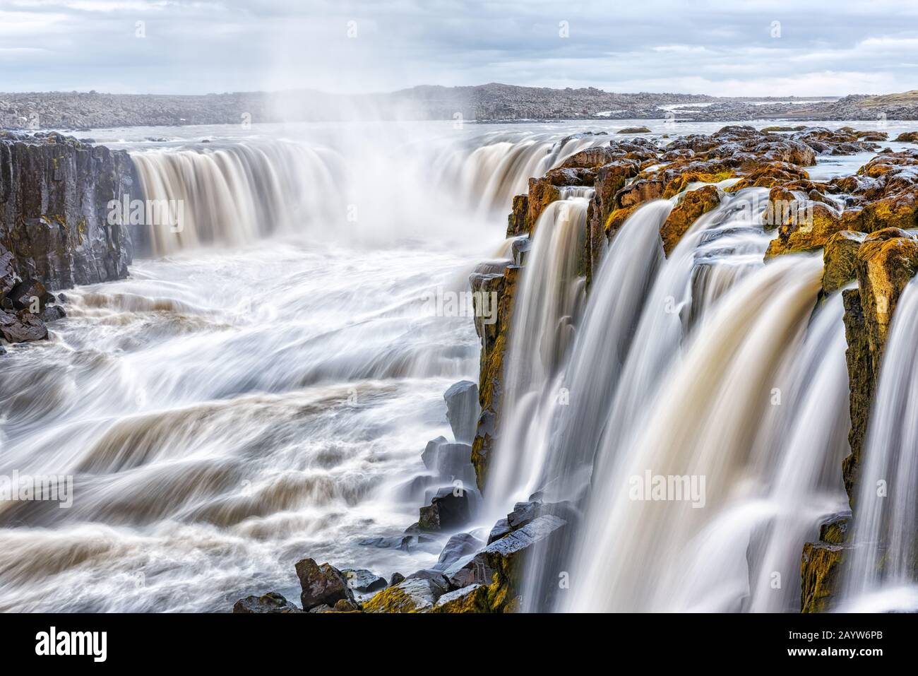 Famous Selfoss waterfall in Jokulsargljufur National Park, Iceland ...