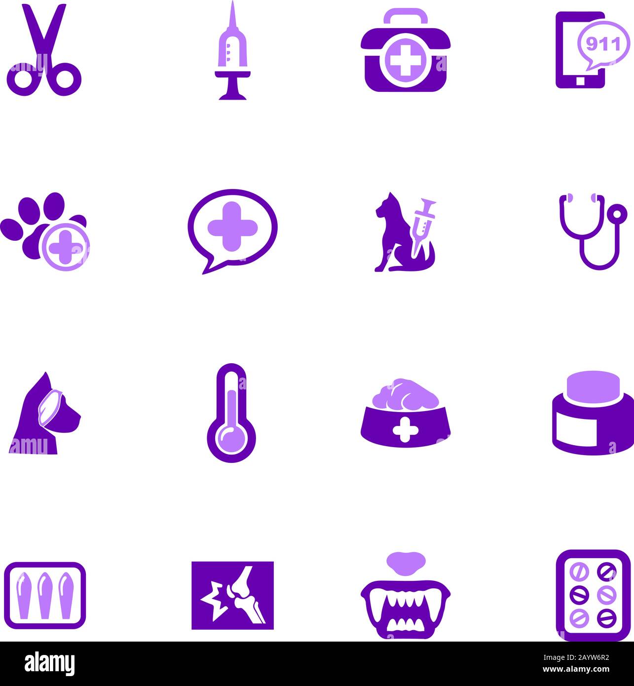 Veterinary clinic icons set Stock Vector Image & Art - Alamy