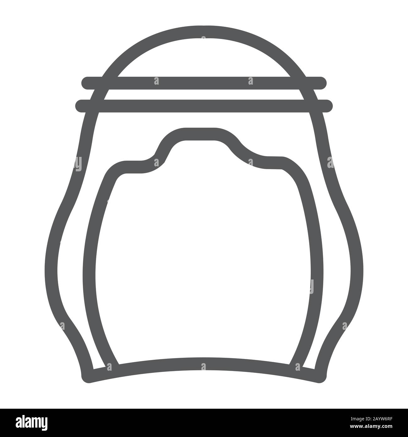 Keffiyeh line icon, ramadan and islam, muslim hat sign, vector graphics ...