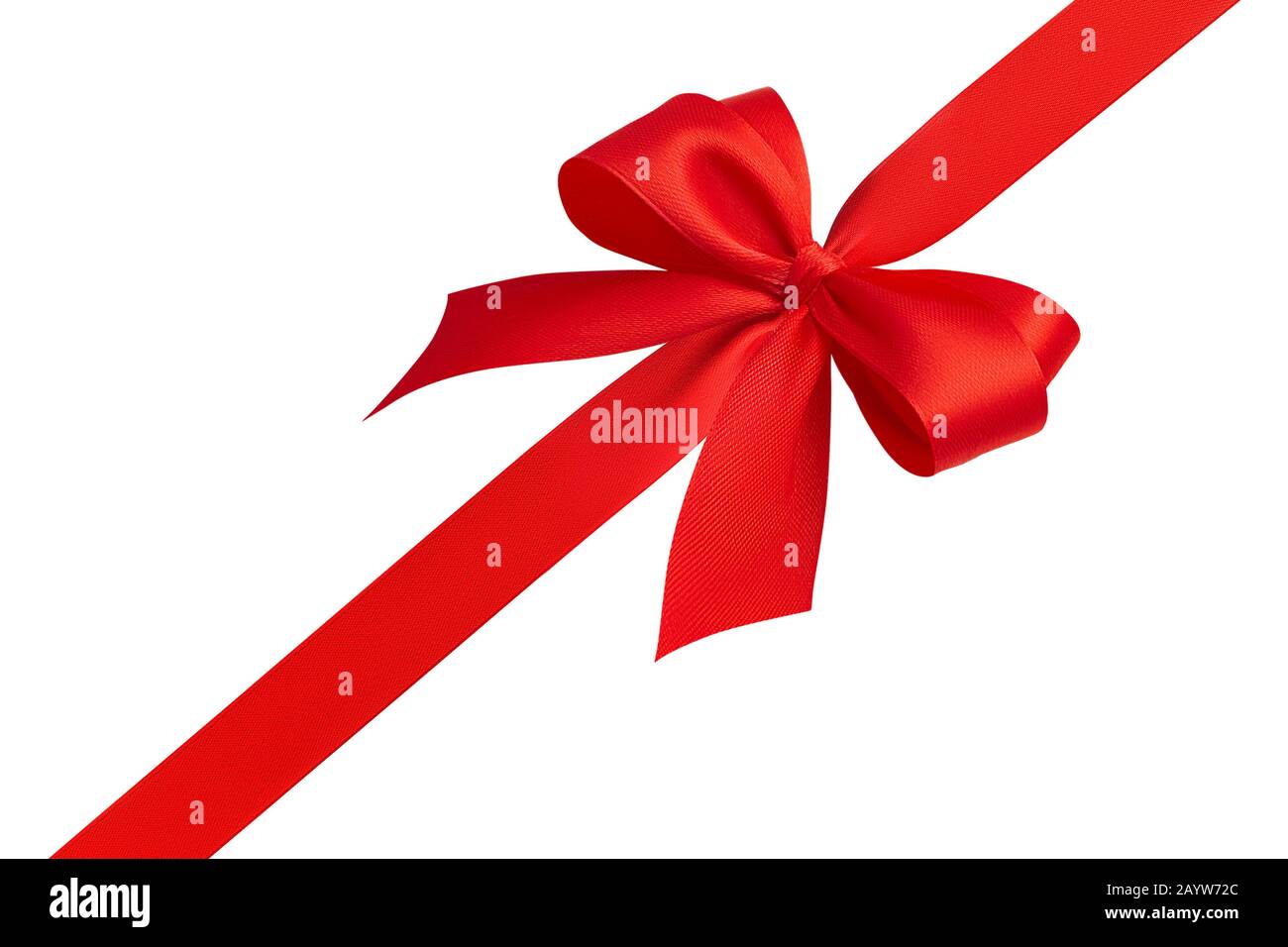 Side view of a beautiful bright ornate handmade bow with four loops and ...