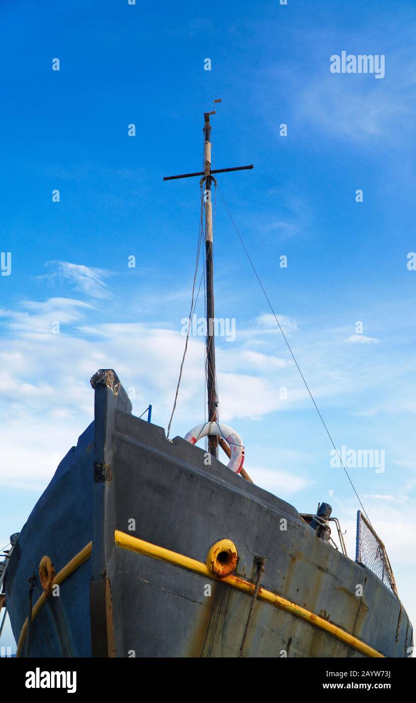 Old ship with a mast without a sail Stock Photo - Alamy