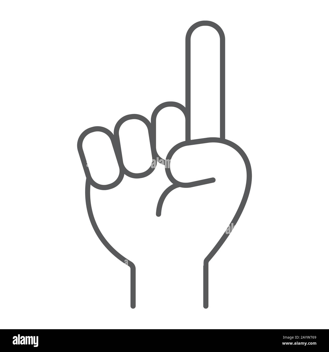 Faith in Allah thin line icon, ramadan and islam, Allah is one sign ...