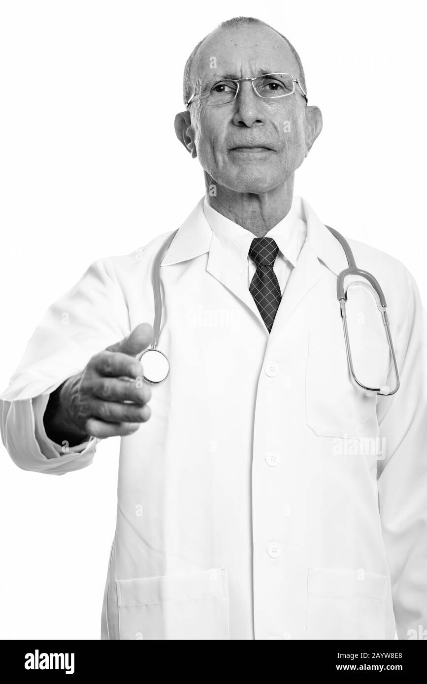 Doctor handshake isolated Black and White Stock Photos & Images - Alamy