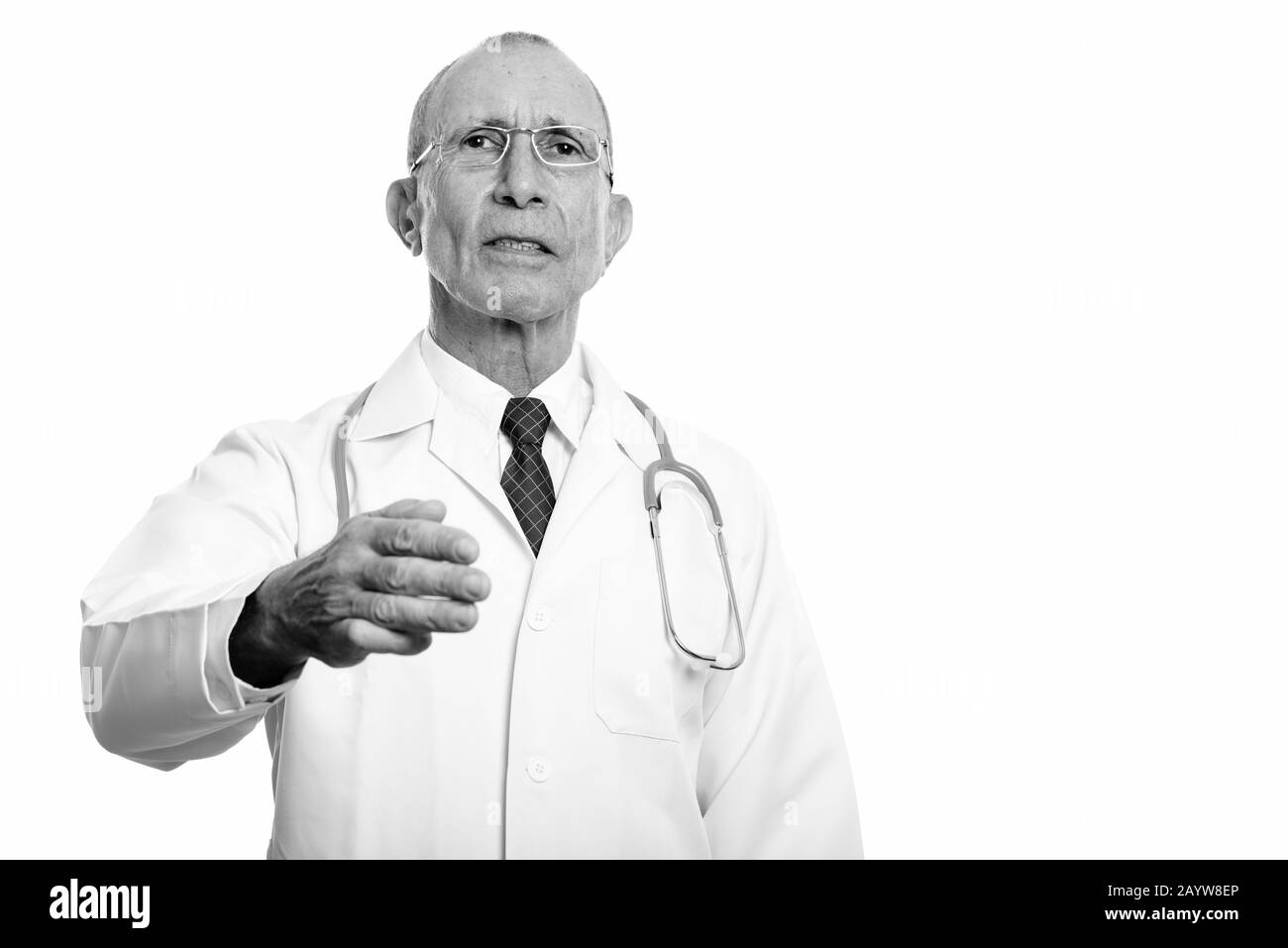 Doctor handshake isolated Black and White Stock Photos & Images - Alamy