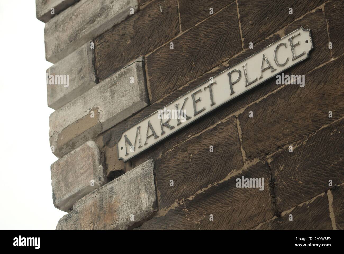 Market Place sign,Guisborough, North Yorkshire Stock Photo - Alamy