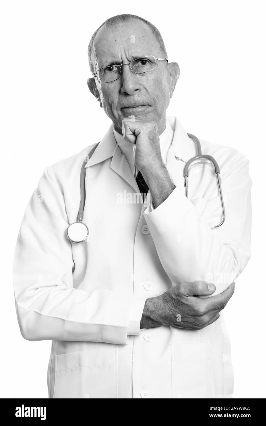 Black man lab coat thinking Black and White Stock Photos & Images - Alamy