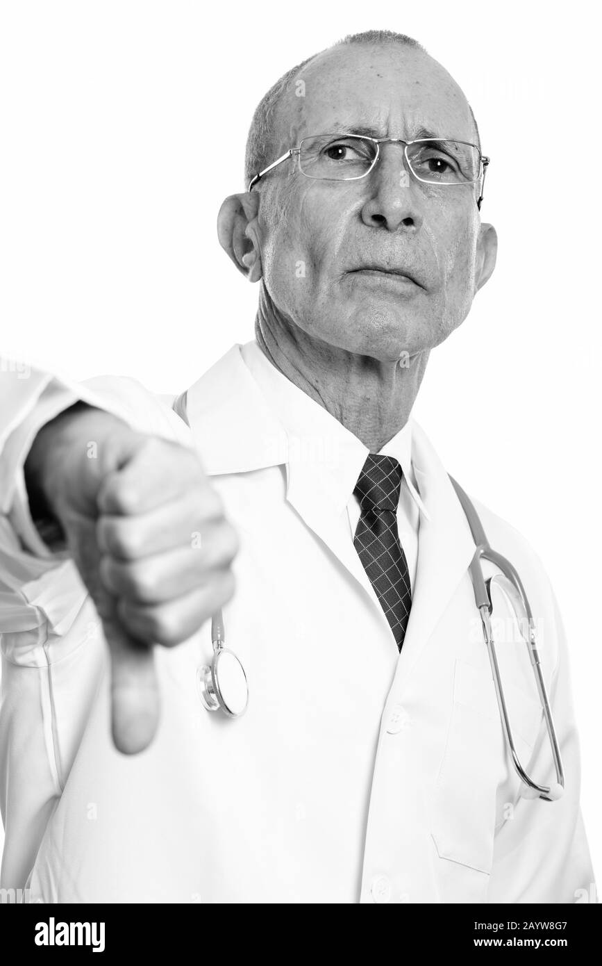 Doctor down thumb Black and White Stock Photos & Images - Alamy