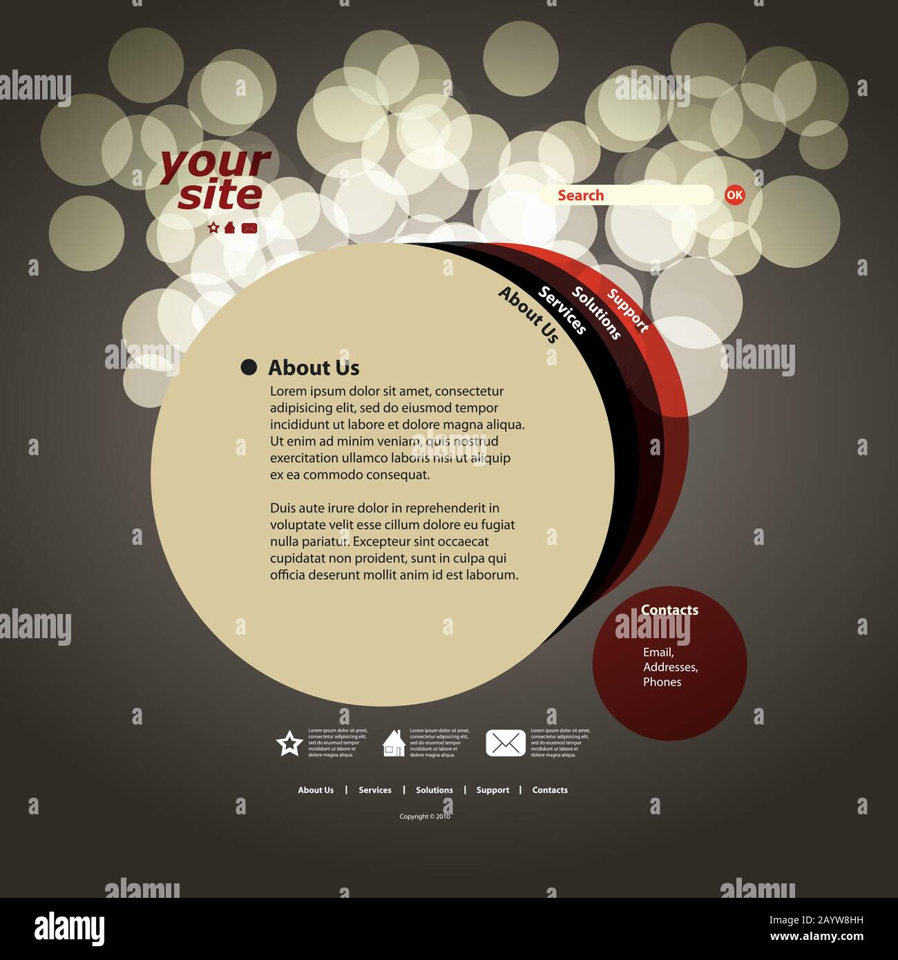 Abstract web site design template vector Stock Vector Image & Art - Alamy