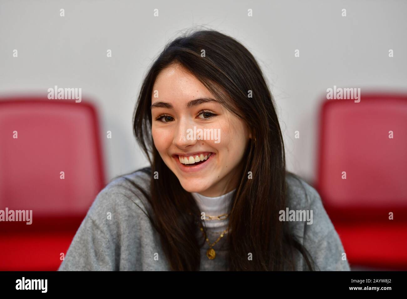 Potsdam, Germany. 17th Feb, 2020. Emily Kusche, actress in the ZDF ...