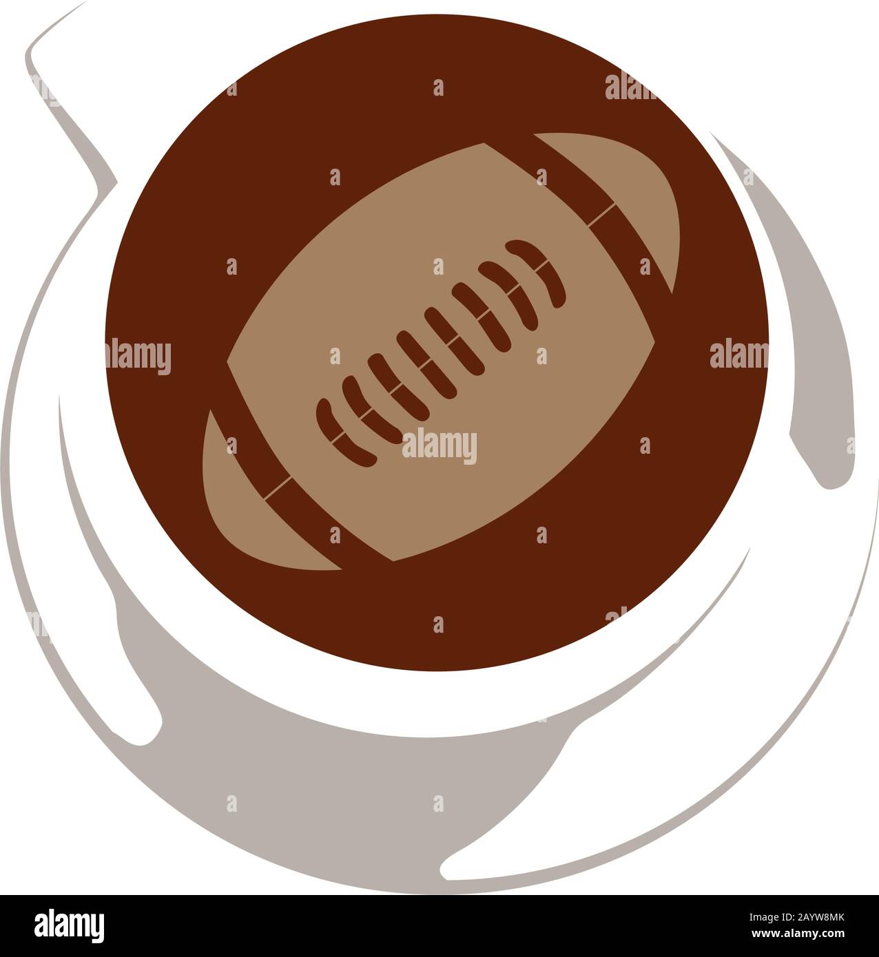 rugby ball inside cup of coffee Stock Vector Image & Art - Alamy