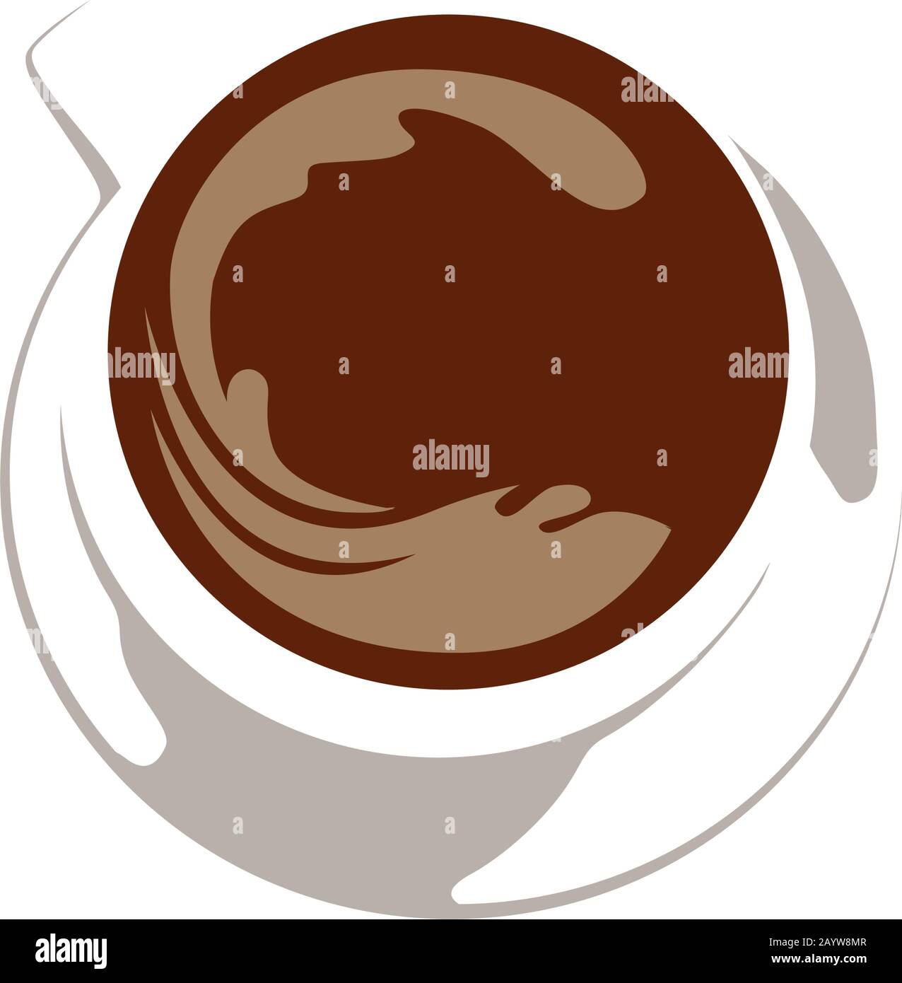 ocean wave inside cup of coffee Stock Vector Image & Art - Alamy