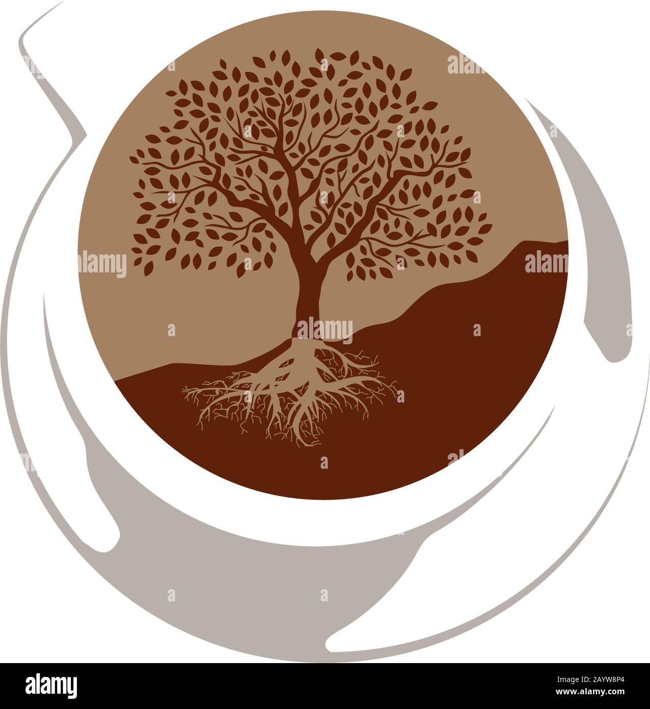Coffee tree logo hi-res stock photography and images - Alamy