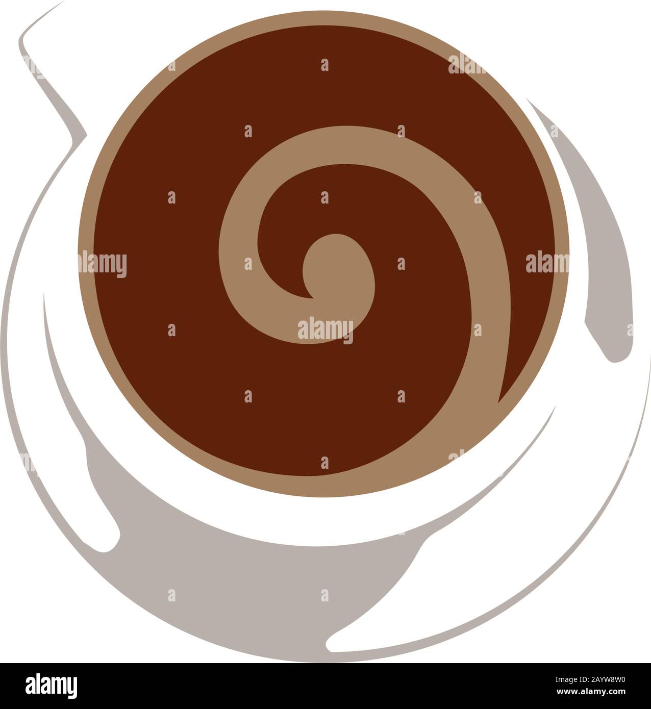 abstract spiral shape inside cup of coffee Stock Vector Image & Art - Alamy