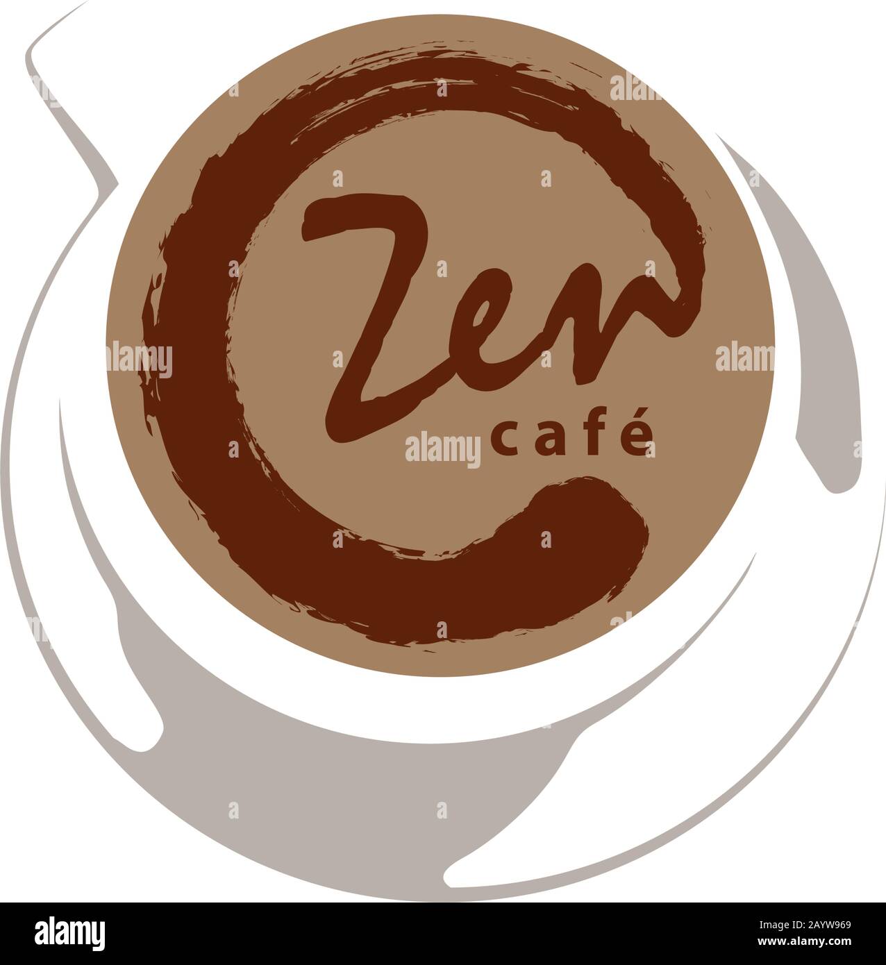 Zen coffee shop Stock Vector Images - Alamy