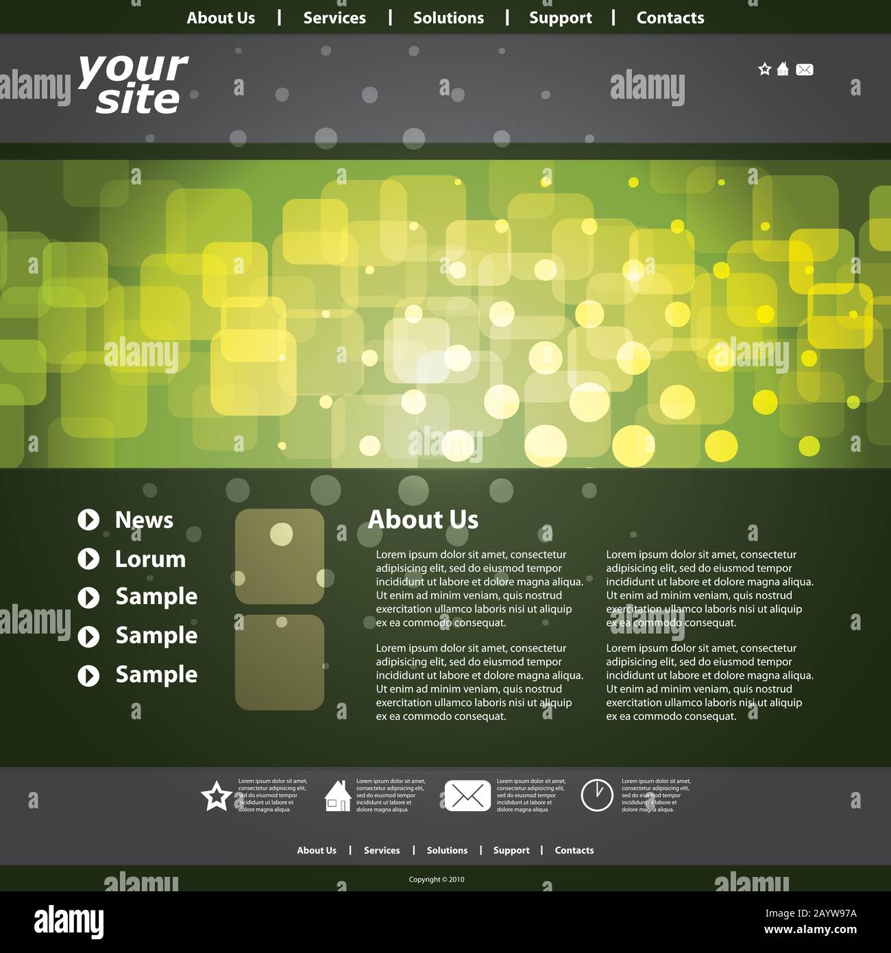 Website Template Vector Stock Vector Image & Art - Alamy