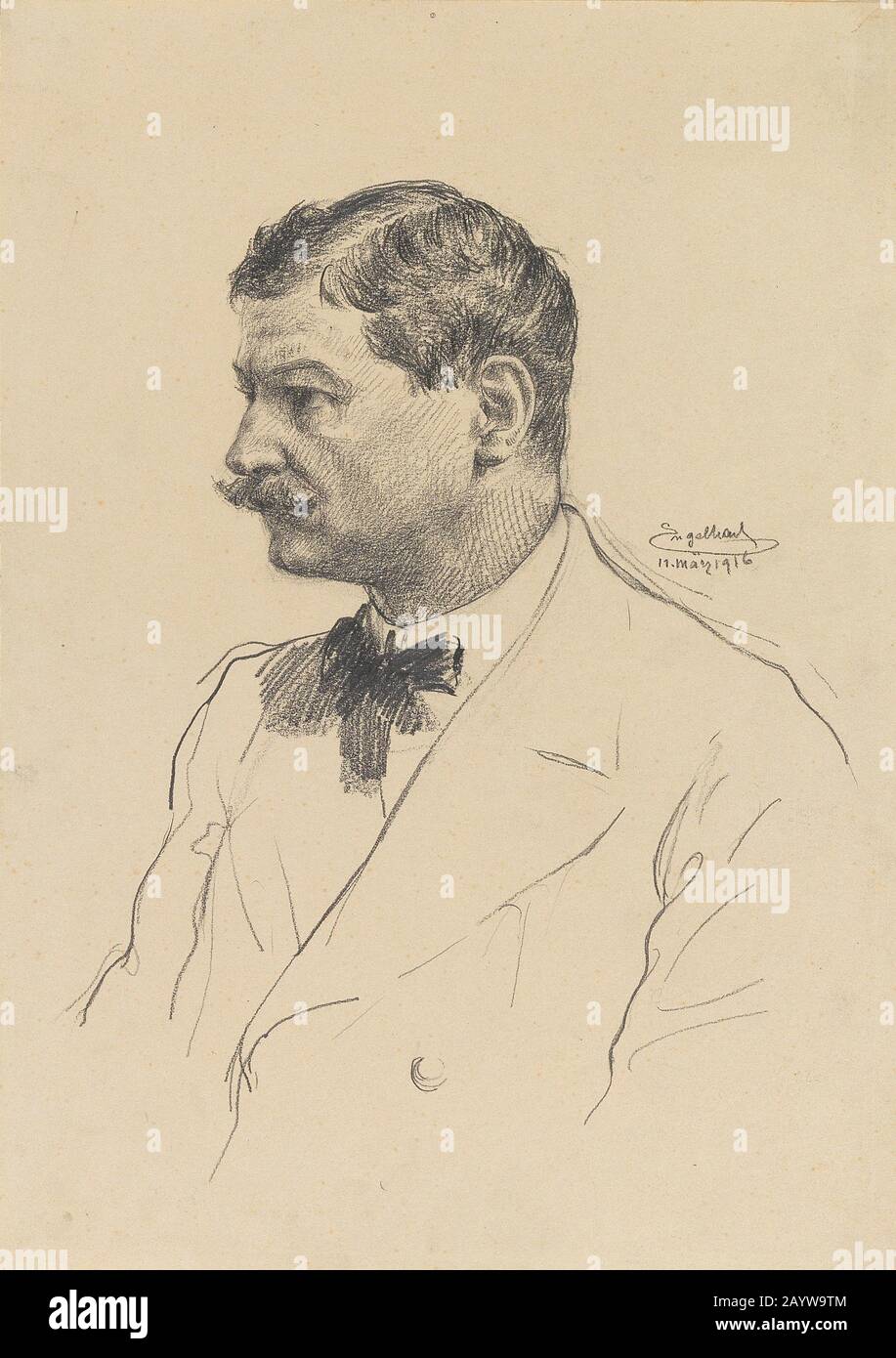 Self-Portrait. Museum: PRIVATE COLLECTION. Author: JOSEF ENGELHART ...