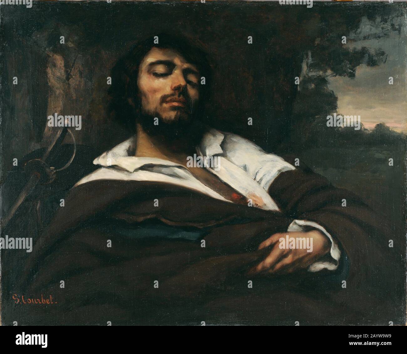 The Wounded Man (L'Homme blessé). Museum: Österreichische Galerie ...