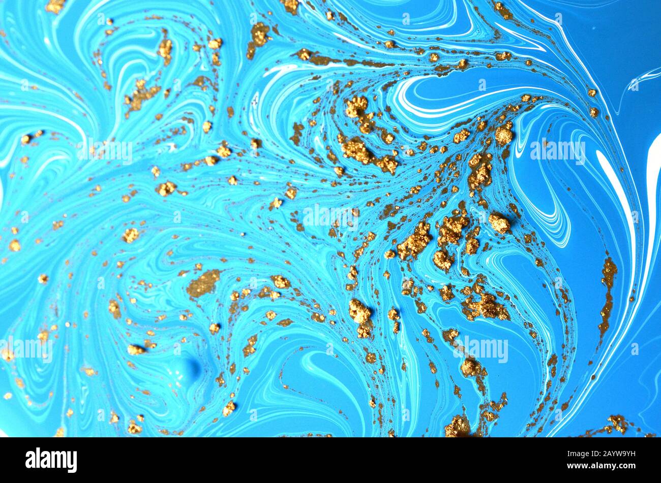 Abstract blue fluid art background. Digital art Stock Photo - Alamy