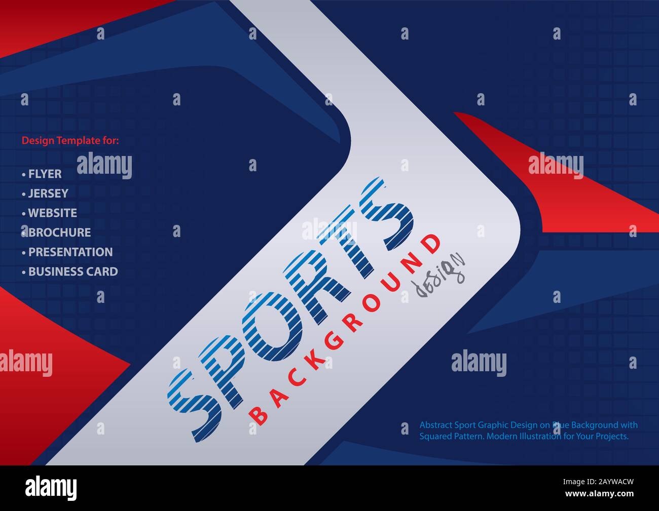 Red-Blue Background in Sport Design Style Stock Vector Image & Art - Alamy