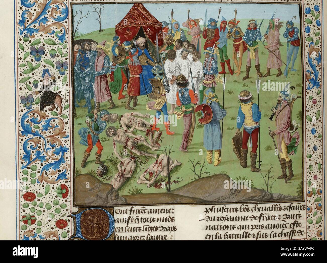 Masacre of the Christians after the Battle of Nicopolis (Miniature from ...