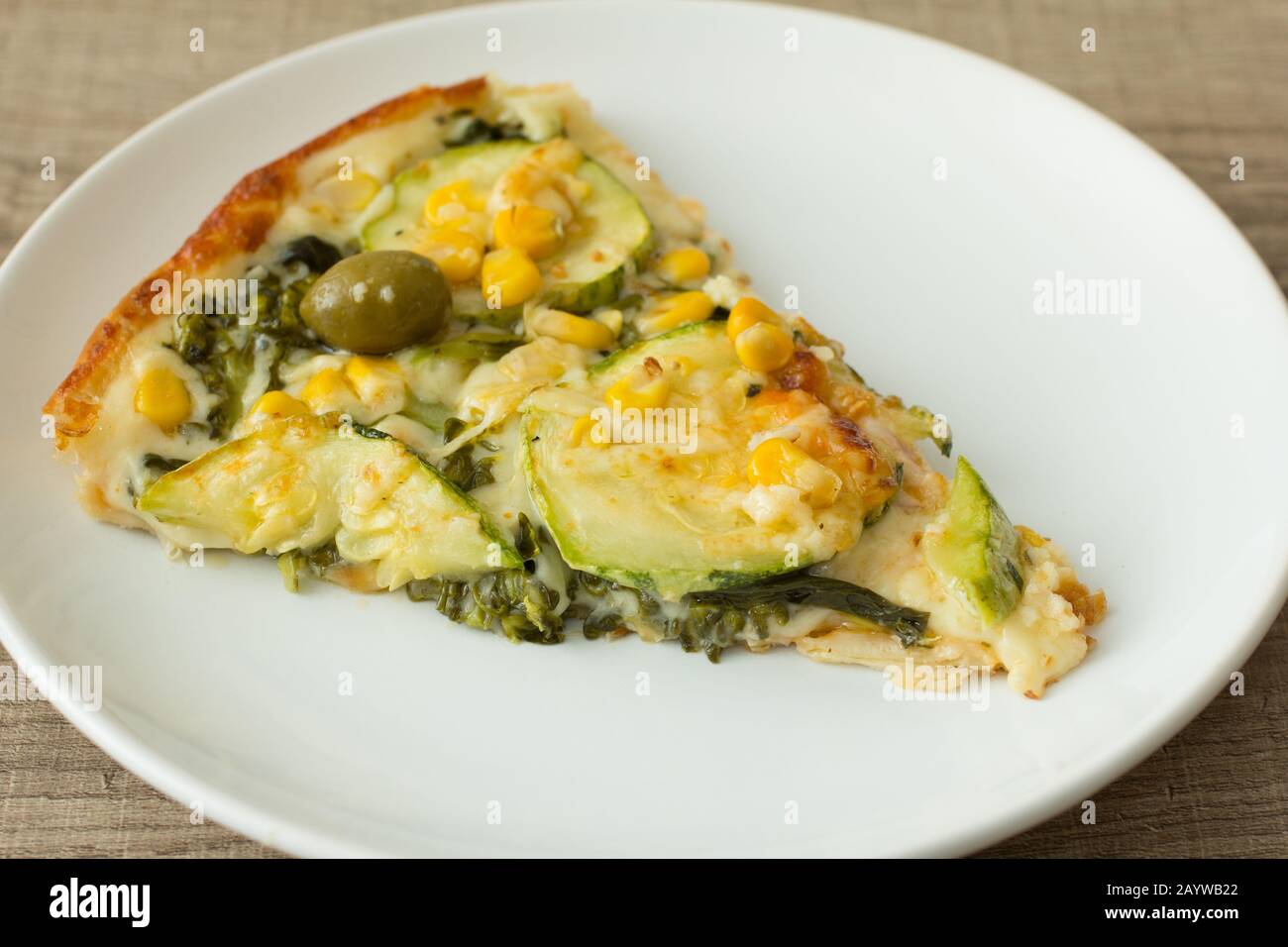 Food plate of pizza. Dish showing italian typical recipe. On rustic ...