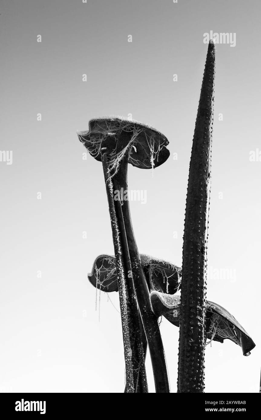 A cold Winters day around the North side of the historic Newport Bridge ...