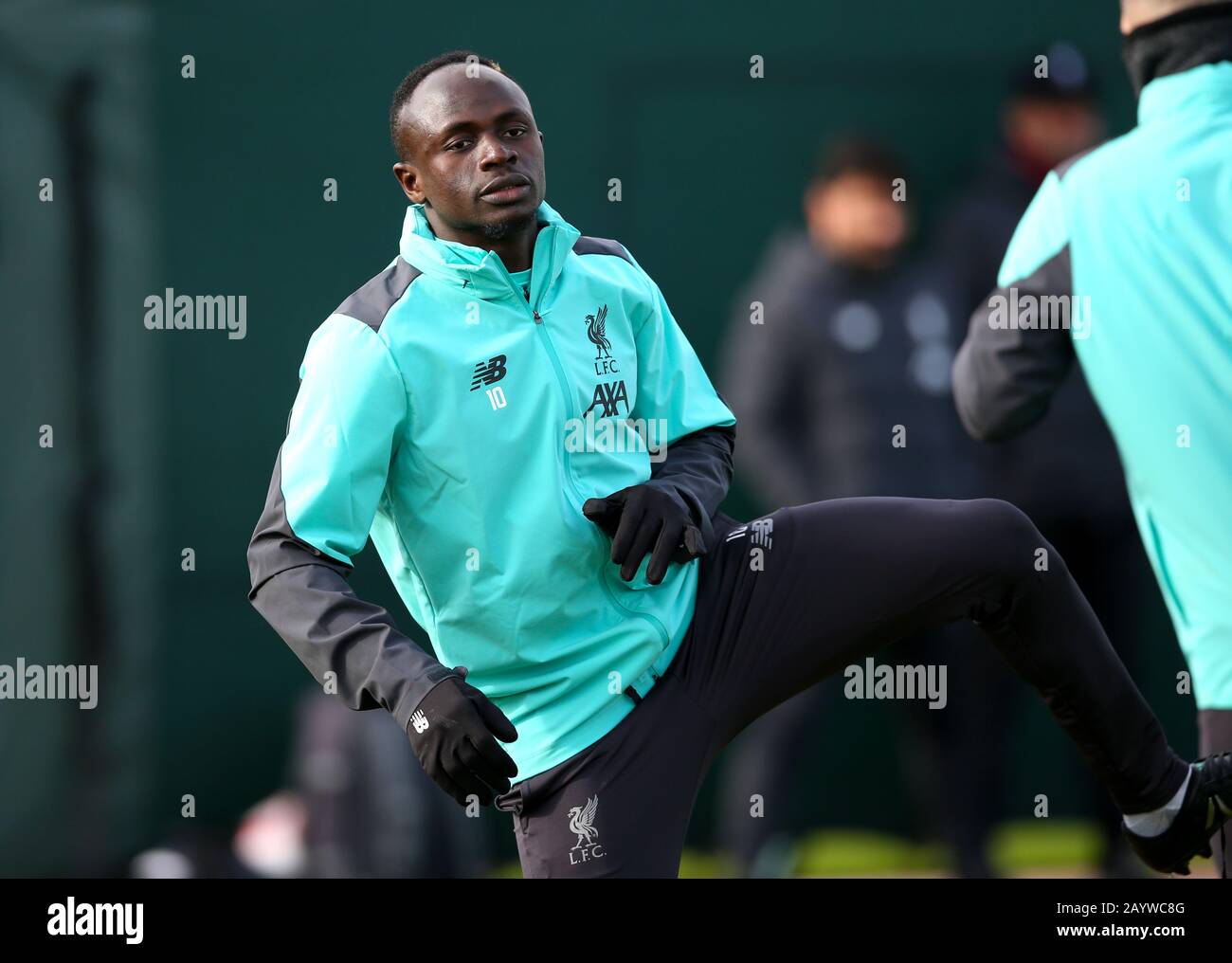 Liverpool's Sadio Mane during a training session at Melwood Training ...