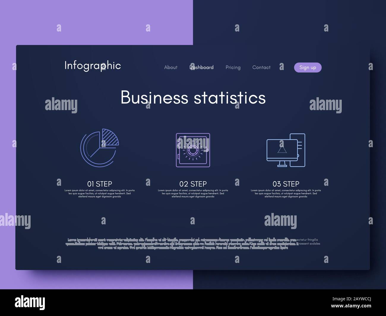 Vector graphic infographics. Template for creating mobile applications ...
